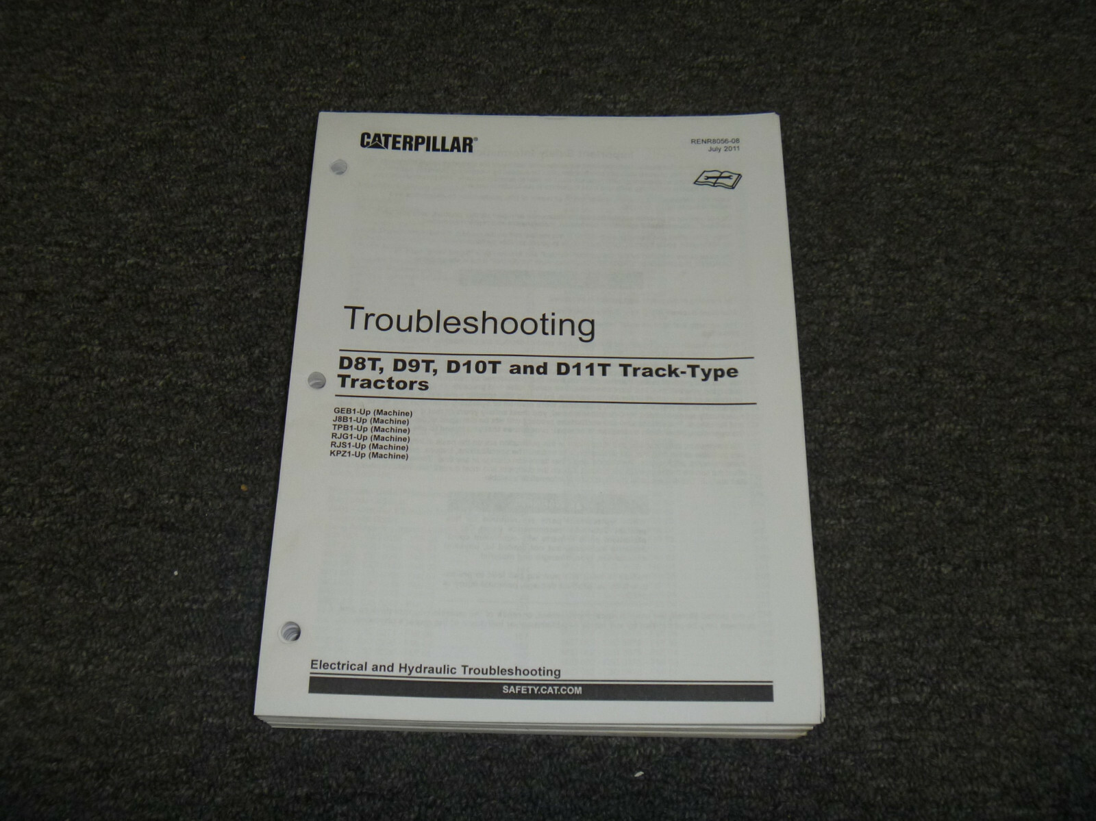 Caterpillar D9T Track Tractor Elec Hyd Troubleshoot Service Repair ...