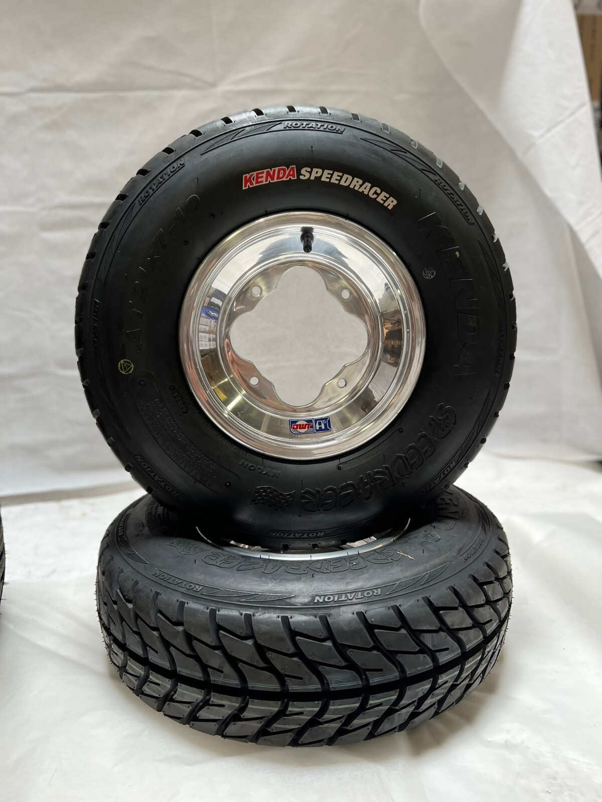 DWT A5 Polished Front Rear Rims Wheels Speed Racer Tires LTR450 LTZ400 ...