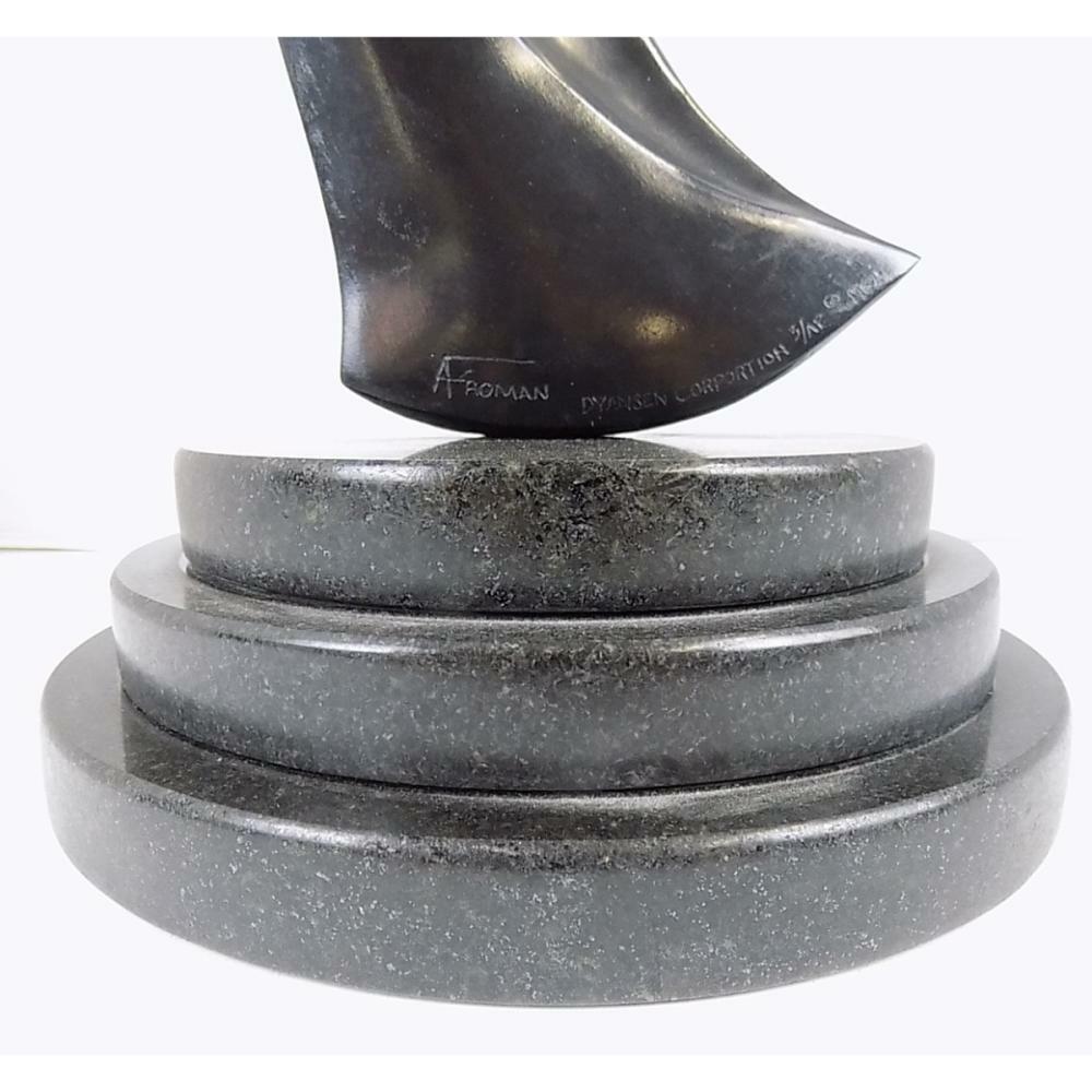 Ann Froman Sculpture Patinated & Gilt Bronze 22" H Woman of the World ...