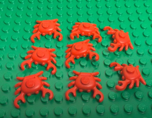Lego 8 Sea Ocean Animals Red Crabs / City Mini Figures Kitchen Foods ...