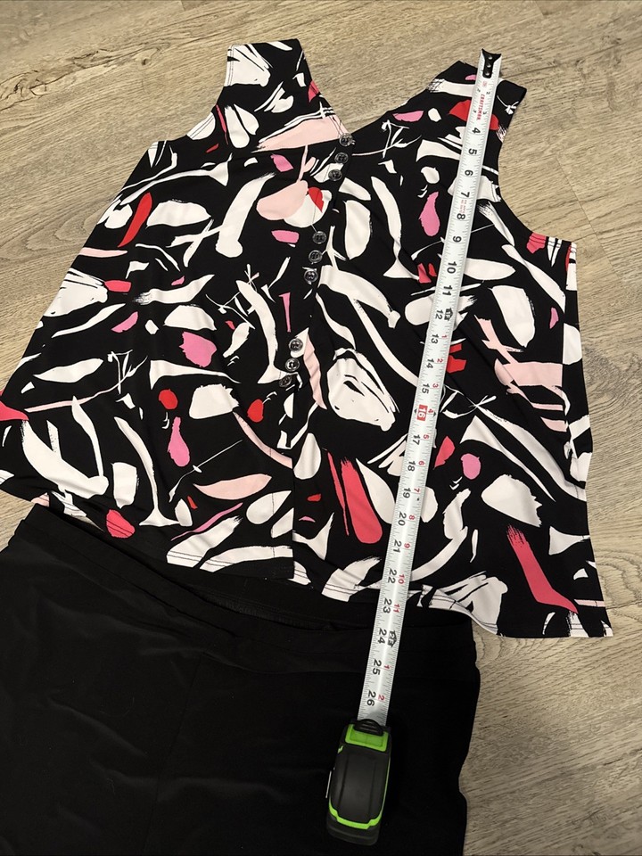 Joseph Ribkoff Size 14 Black White Pink Shirt And Pant Romper Combo ...