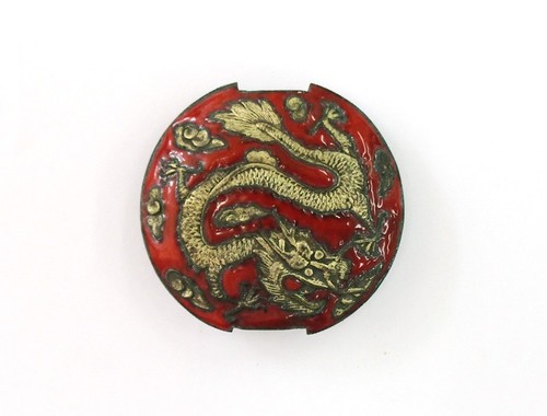 Obidome Dragon Silver Cloisonne Japanese kimono Kitsuke Accessory Obi ...