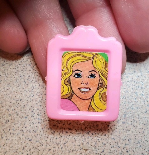 Vintage 90s Barbie Accessory Dreamhouse Pink Standing Picture Frame | eBay
