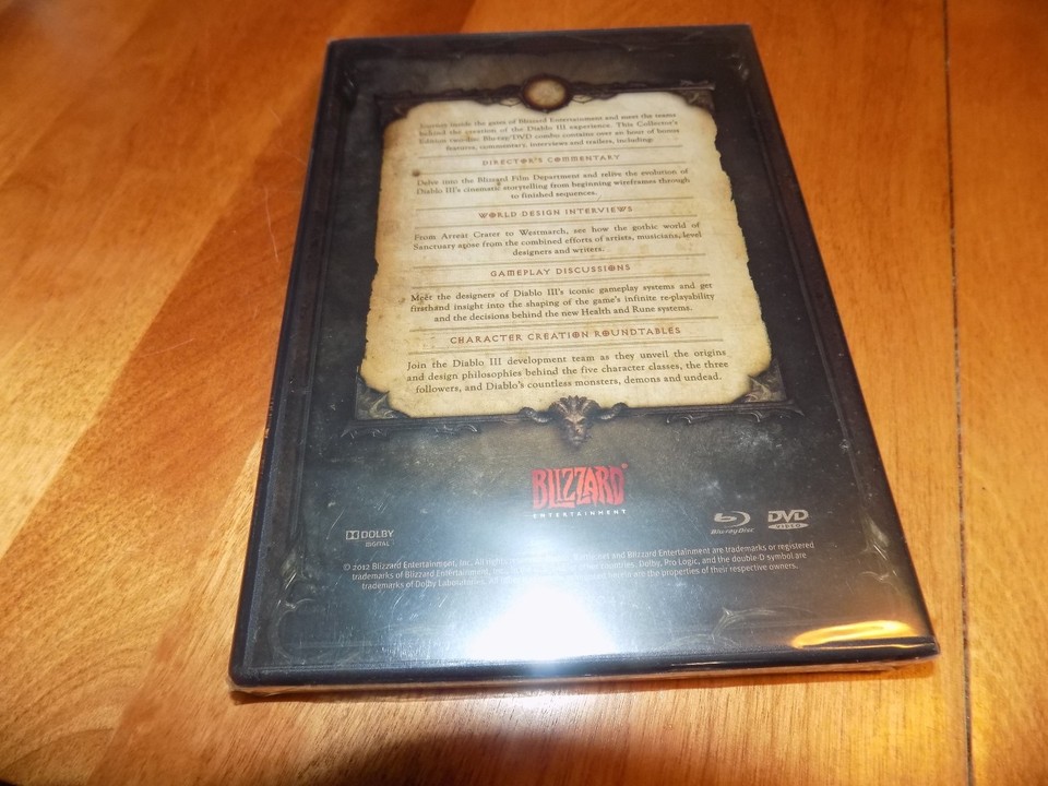 Diablo III Collector's Edition Behind The Scenes Bonus DVD BLU-RAY ...