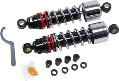 BURLY SLAMMER PLUS CHROME SHOCKS HARLEY SPORTSTER 883 1200 HUGGER XL ...
