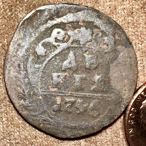 1746 Denga OLD RUSSIAN IMPERIAL COIN ORIGINAL. Quin Elizabeth. Not ...
