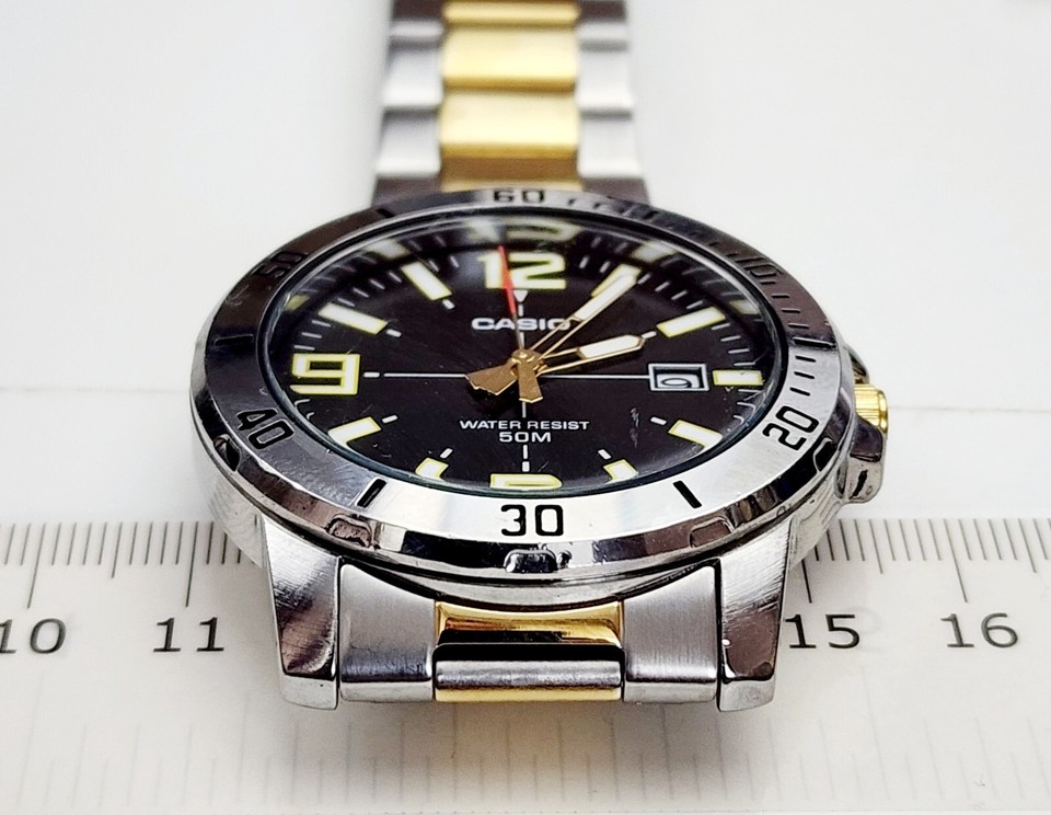 Men's Watch CASIO (5058) MTP-VD01. On Big Wrist | eBay