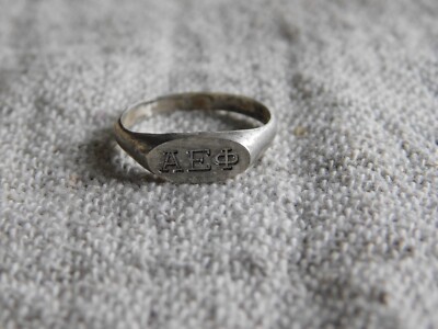Nice Silver Alpha Epsilon Phi Sorority Ring | eBay