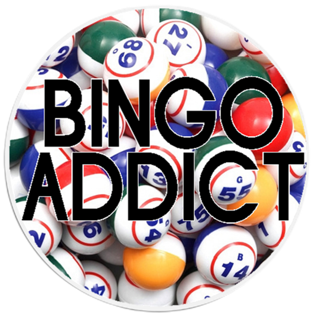 Bingo Addict - 100 Pack Circle Stickers 3" x 3" - Lucky Game Winner ...