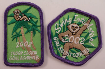 Girl Scouts Gs Vintage Uniform Patch Swinging Into Action Cookies 2002 ...