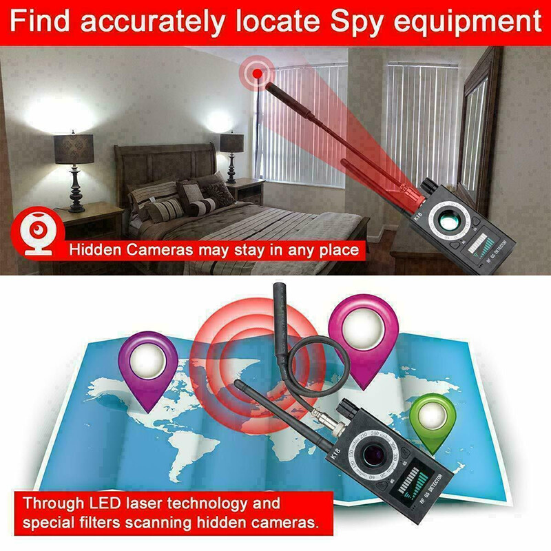 K18 Anti-Spy RF Detector Camera GSM Audio Bug GPS Finder Scanner ...