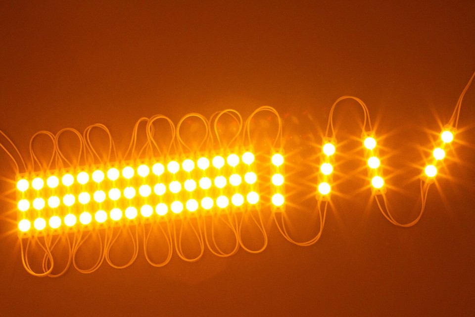 LEDUPDATES Orange 20ft STOREFRONT Window LED LIGHT AMBER 5630 + UL 12v ...