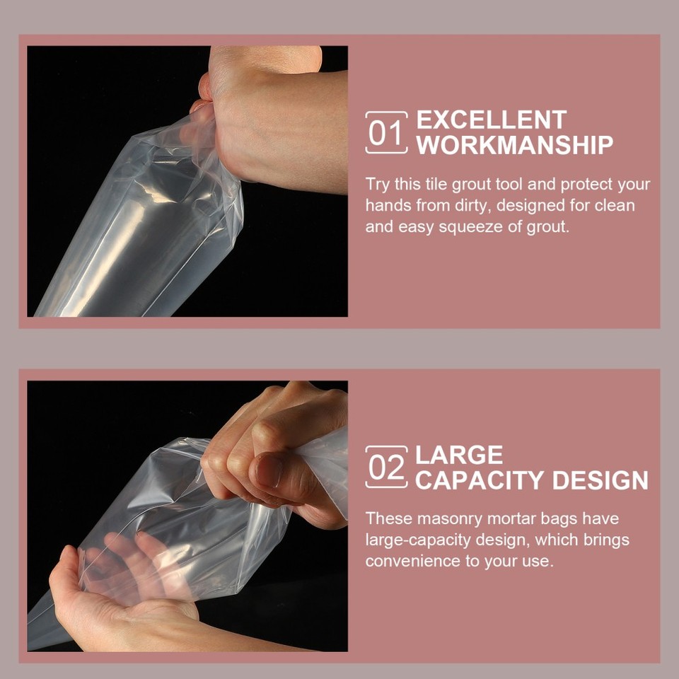 50Pcs Piping Bags Pointing Cement Tile Grout Pouch for Construction ...