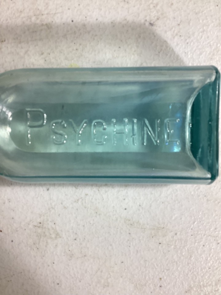 PSYCHINE Antique Glass Bottle Consumption Medicine Circa 1870: 5.5 ...