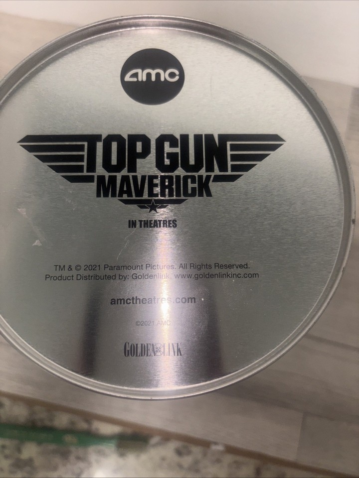 Top Gun Maverick Popcorn Bucket AMC Theaters Paramount Tom Cruise No ...