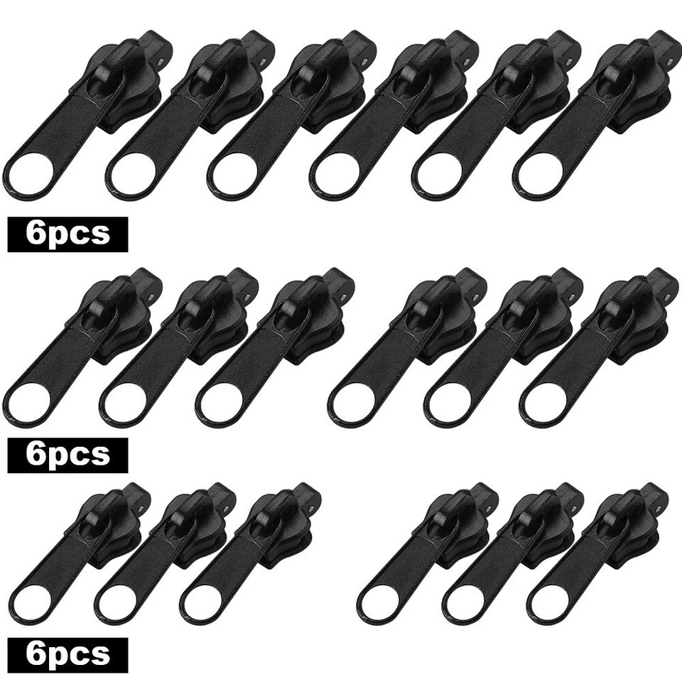 6 Pcs Universal Metal Zipper - Detachable Replacement Zipper Sliders ...