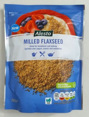 Alesto Milled Flaxseed (Linseed) Fibre Protein Vegan 200g | eBay UK