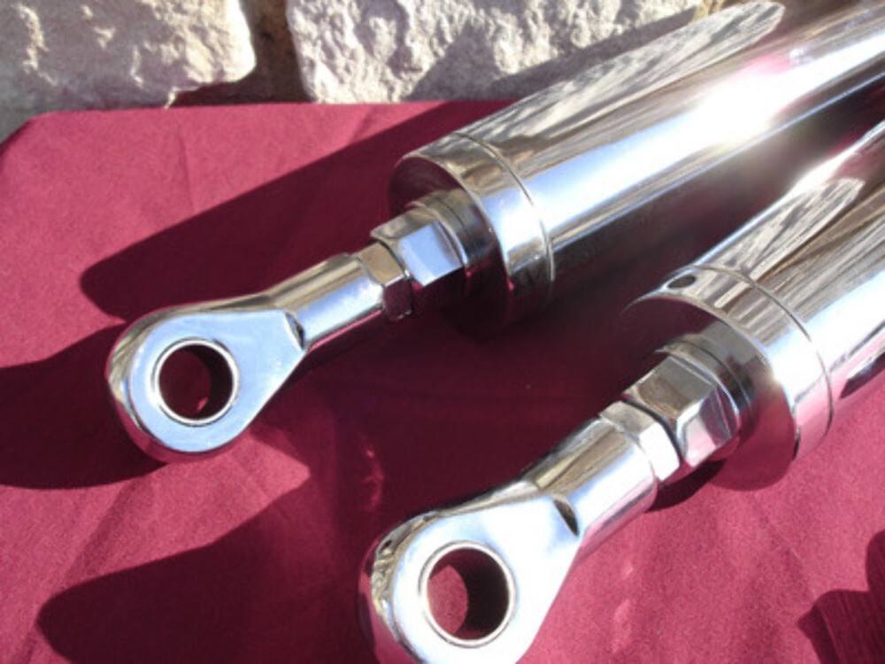 HARLEY CHROME SOFTAIL HERITAGE FATBOY NARROW BODY SHOCKS 84-99 REPL ...