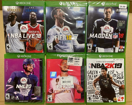 Lot Of 6 Brand New Xbox One Series X Sealed Video Games sports Bundle ...