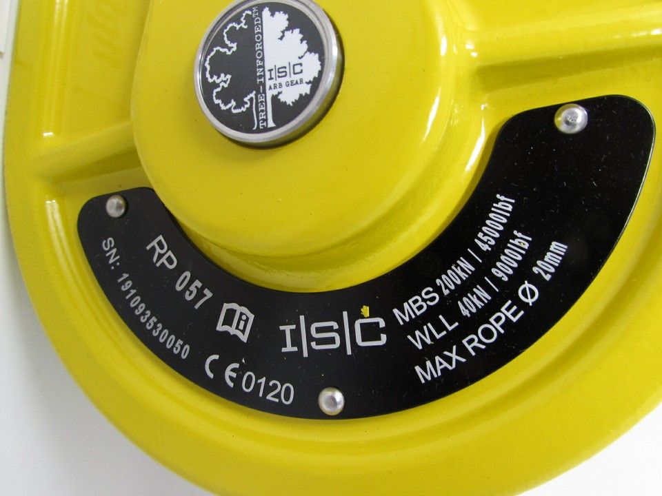 ISC RP057 ALUMINUM RIGGING BLOCK 45,000 LB MBS 20MM OR 3/4" - ARBORIST ...