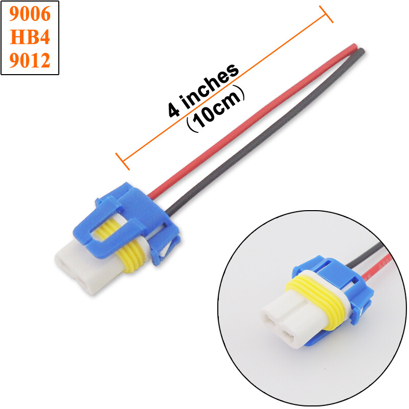 2x 9006 9012 HB4 Headlamp Fog Light Ceramic Connector Wire Harness ...