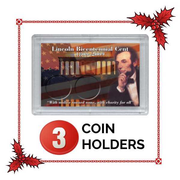 3 HE Harris Frosty Case For 2009 Lincoln Cents Coin Holders 2 Holes 2X3 ...