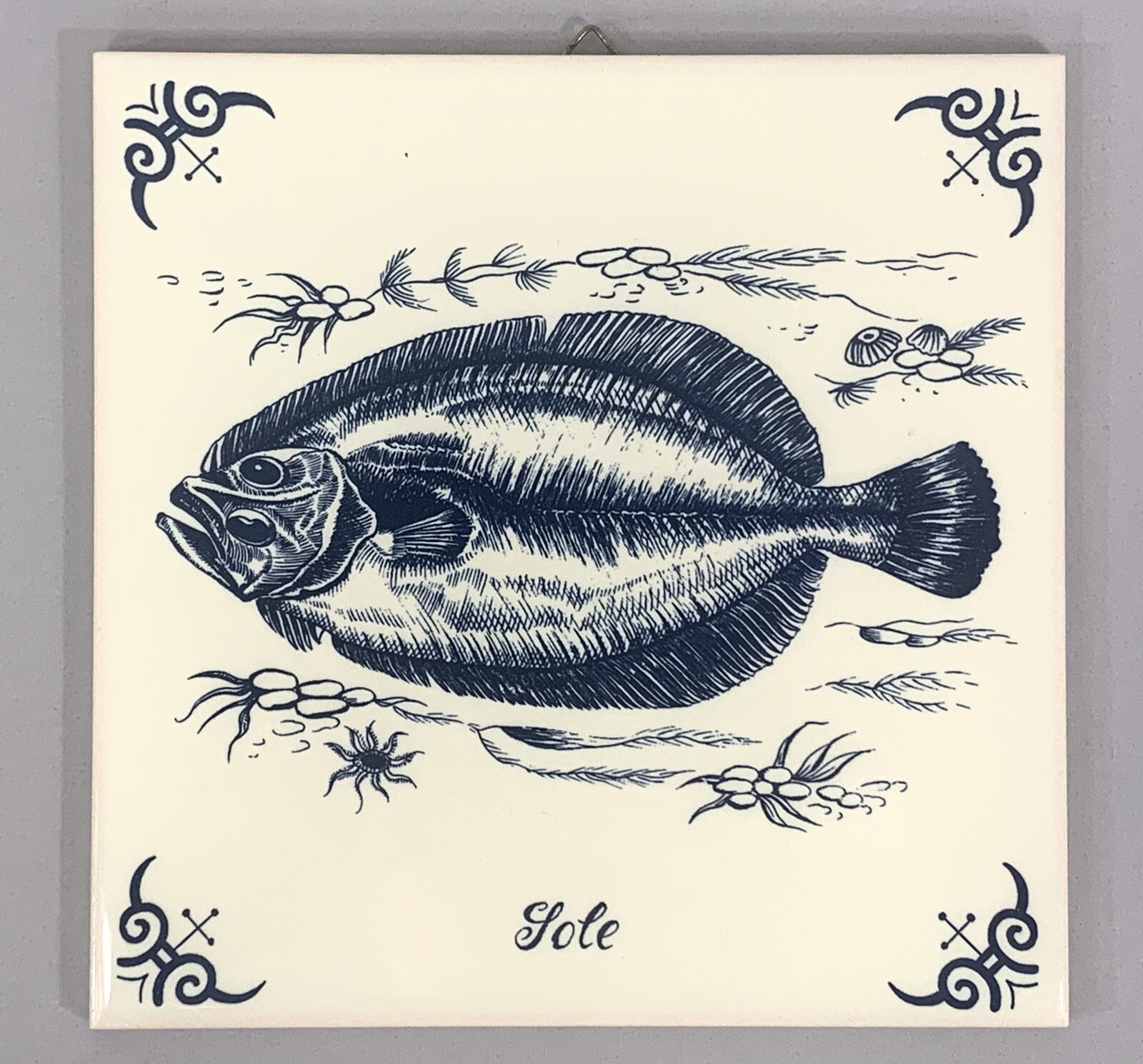 Set of 5 Royal Mosa Holland Fish Theme Blue & White Tile Art 6” | eBay