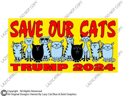 Save Our Cats Trump 2024 Decal Sticker Dont Eat Pets Ohio Debate MAGA ...