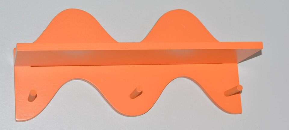 Wavy Floating shelves for wall shelf with hooks key holder purse rack ...