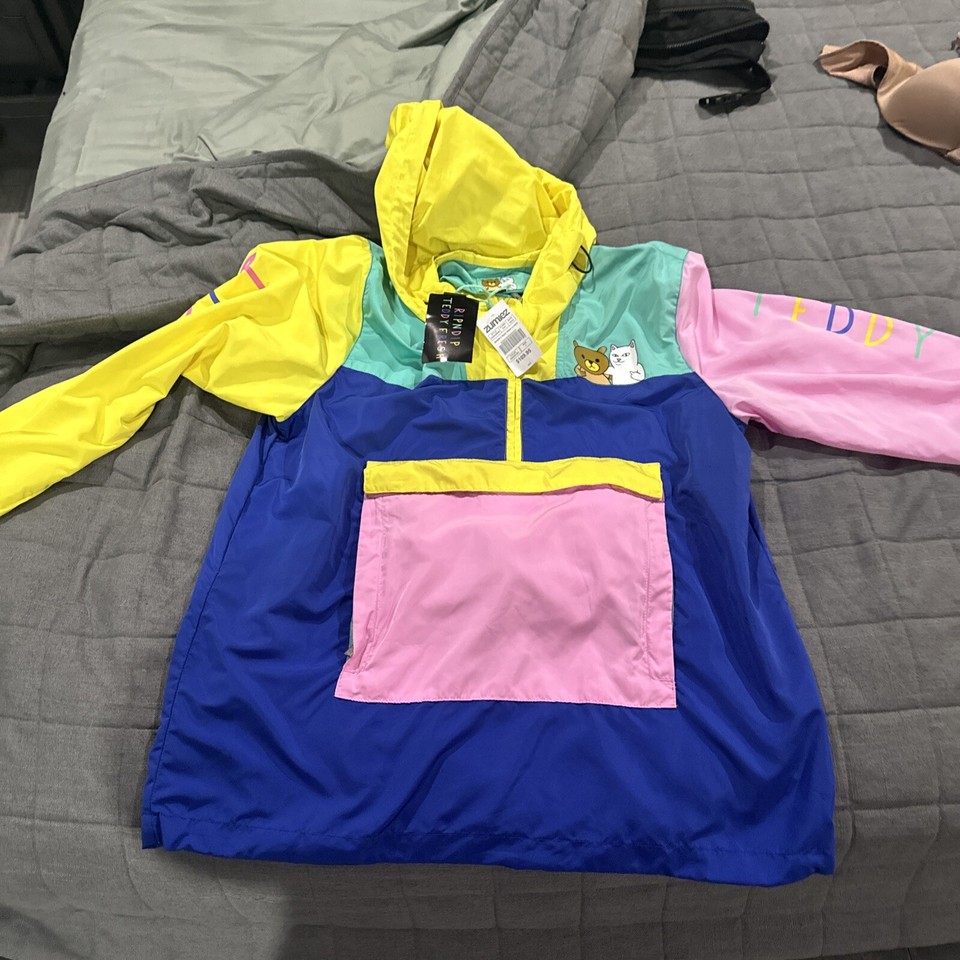 RipNDip Teddy Fresh Colorblock Pullover Windbreaker | eBay