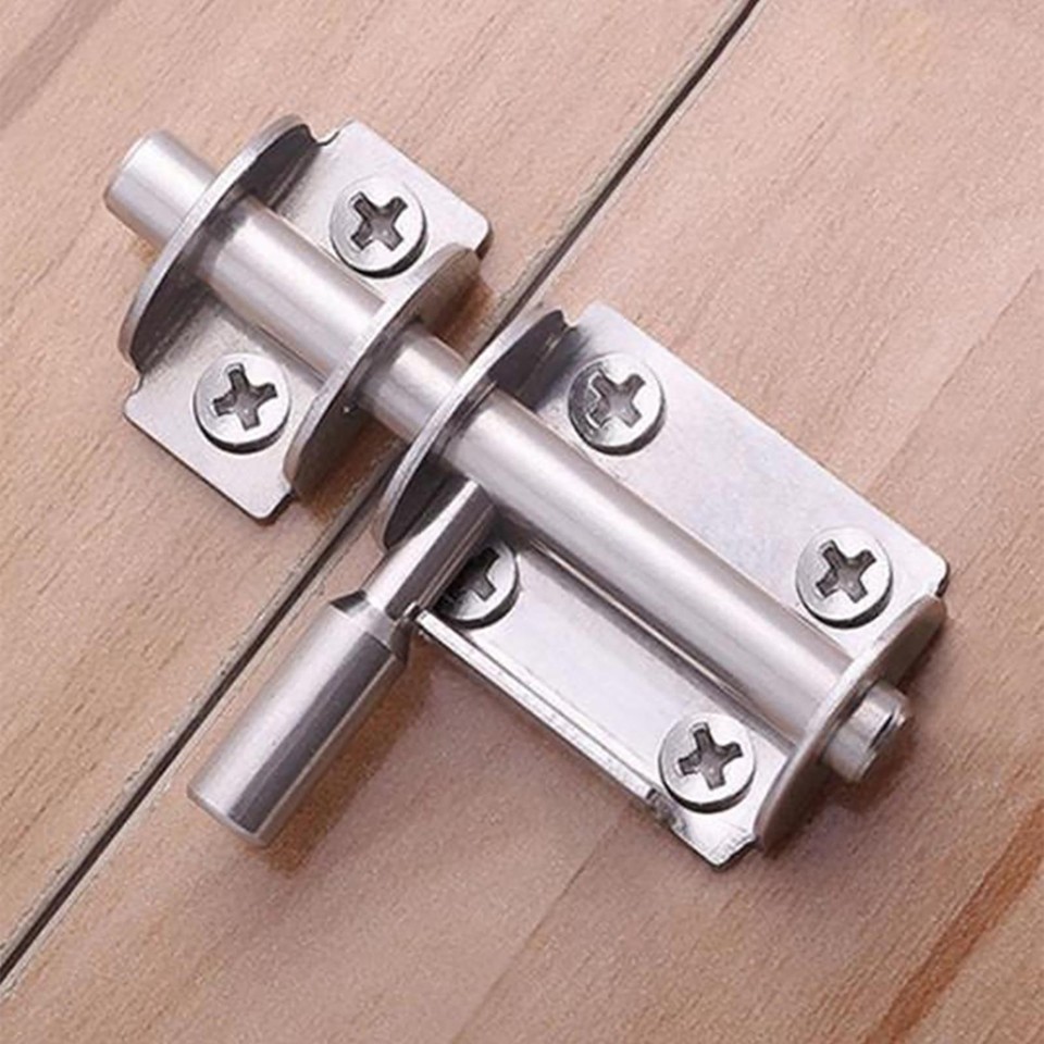 Slide Bolt Latch Stainless Steel Sliding Hardware with Screws Barrel ...