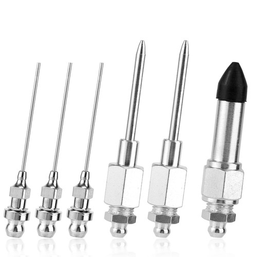 6pcs Grease Gun Accessory Set, Including 3 Grease Gun Needle Mouth + 2 ...