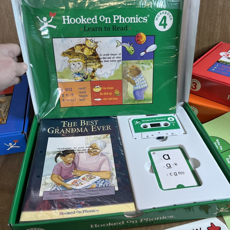 Hooked on Phonics Kits Levels 2-5 Learn to Read Sets Books Cassettes ...