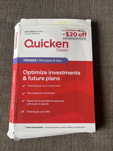 Quicken Classic Premier - 1 Year Subscription (Windows/Mac) [Key Card ...