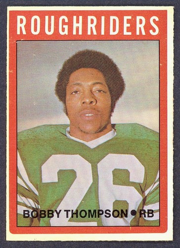1972 OPC CFL FOOTBALL 81 BOBBY THOMPSON EX-NM SASKATCHEWAN ROUGHRIDERS ...