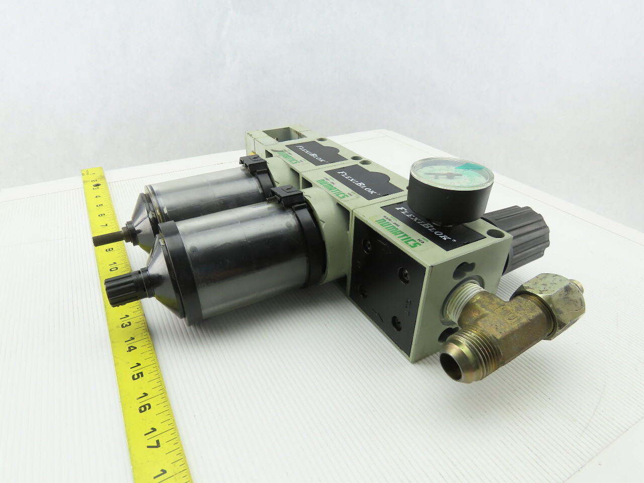 Numatics F32D-06C FlexiBlok 3/4" Inline Air Filter Regulator Lubricator ...