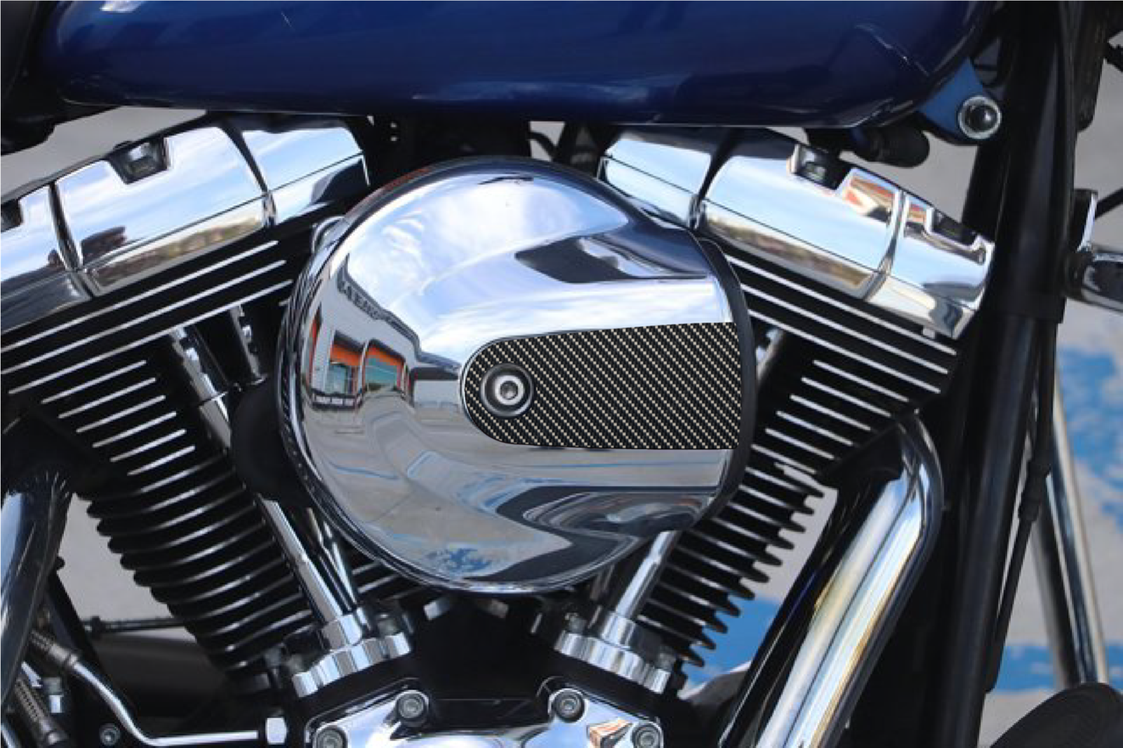 Carbon Fiber Look Twin Cam 103 Air Cleaner Insert Replaces Stock Harley ...
