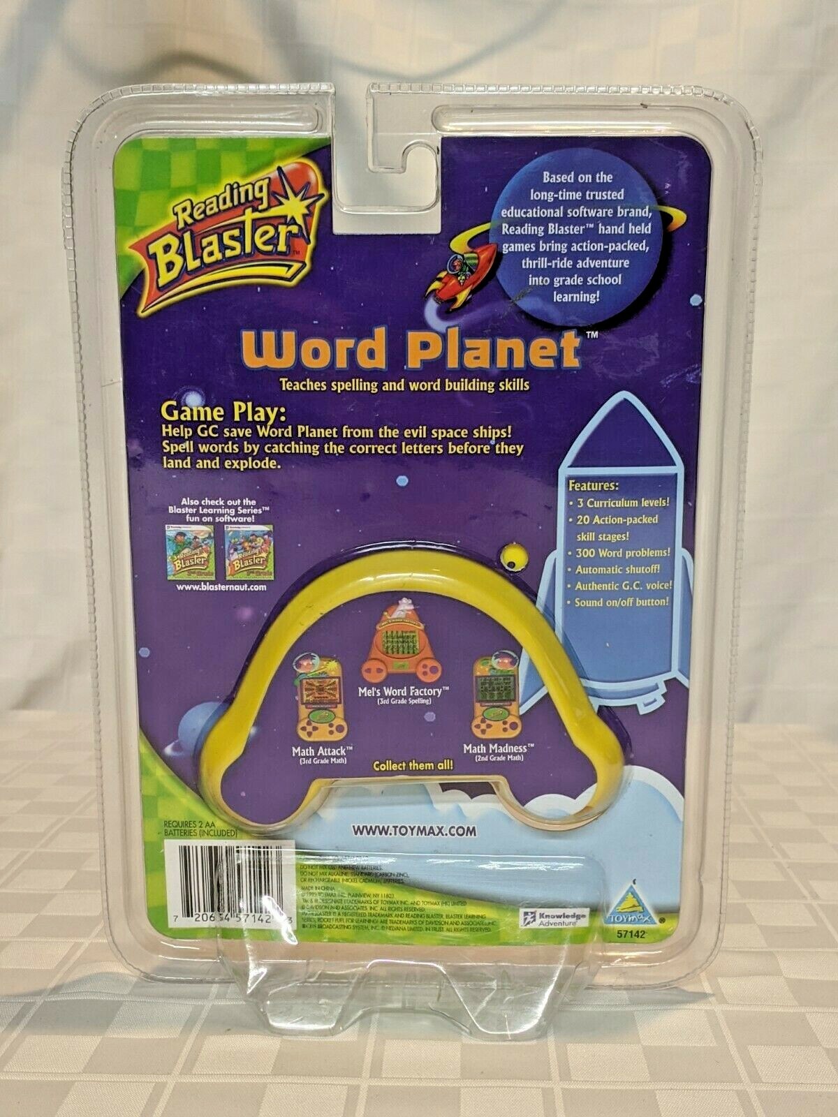 New Sealed Reading Blaster Word Planet 2nd Grade Toymax Handheld Game ...