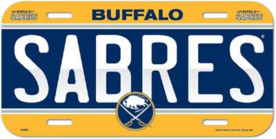 Buffalo Sabres Plastic License Plate (NEW) NHL Tag Auto Car Truck Frame ...