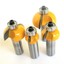 4pc 1/2" Shank Radius 1/2",3/8",1/4",1/8" Cove Convex Router Bit Set ...
