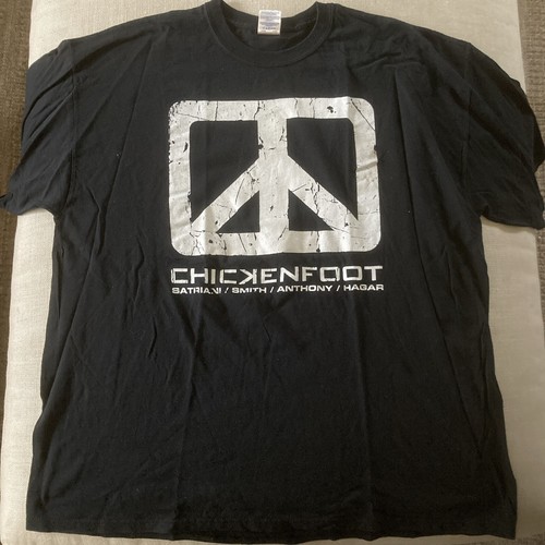 CHICKENFOOT TOUR T SHIRT SATRIANI SMITH ANTHONY HAGAR 2XL BLACK EX ...