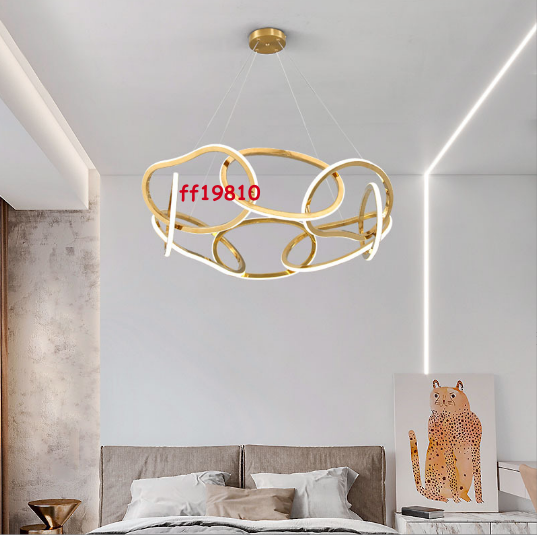 Modern Dimmable Stainless Steel Irregular Shape Light Ceiling ...