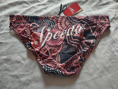 IMPORTED Speedo Logo Swim Brief - 1 Pair - Size 38 - Salsa | eBay