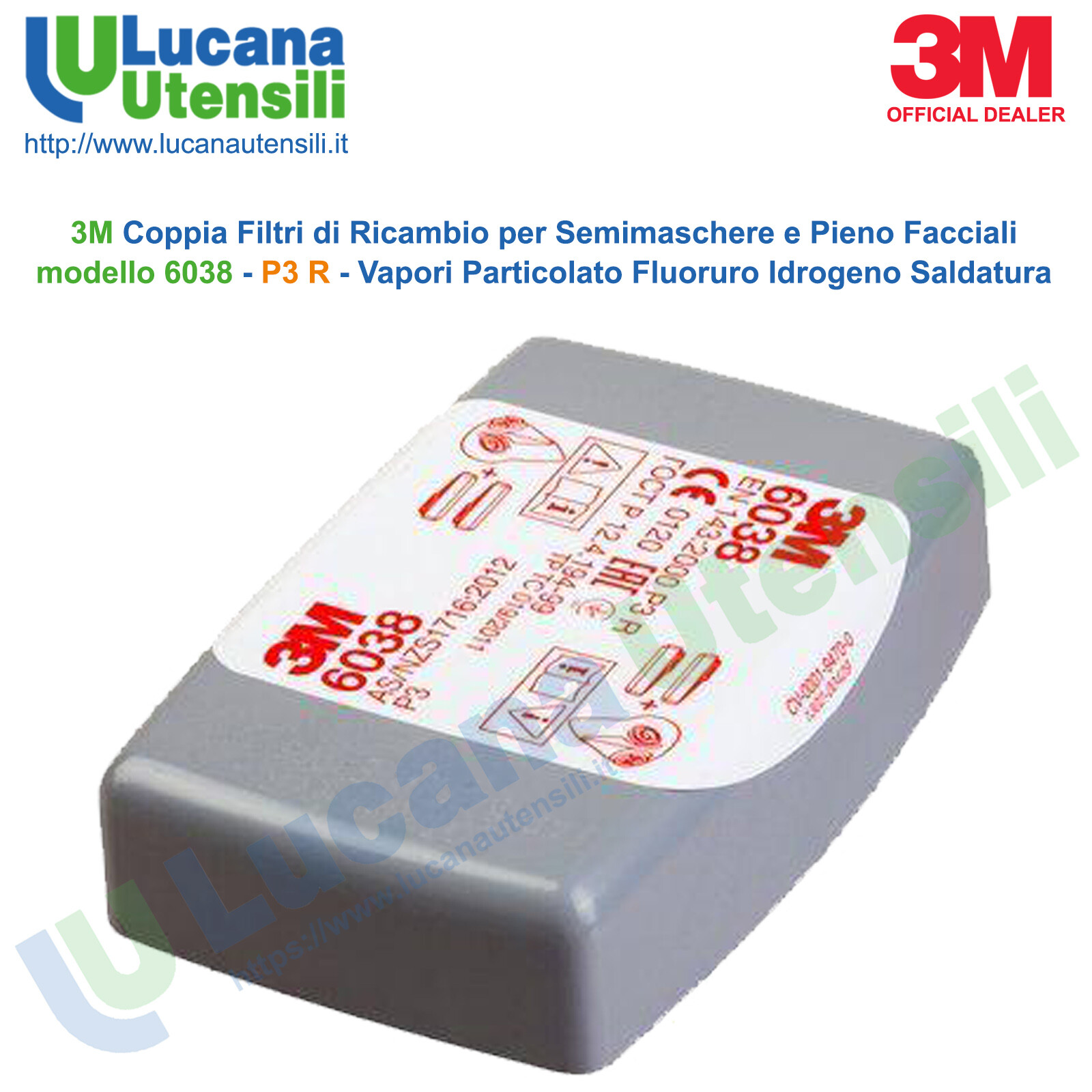 3m 6038 filtro de Partículas con Carbón activado P3r 2 Unid. | Compra ...