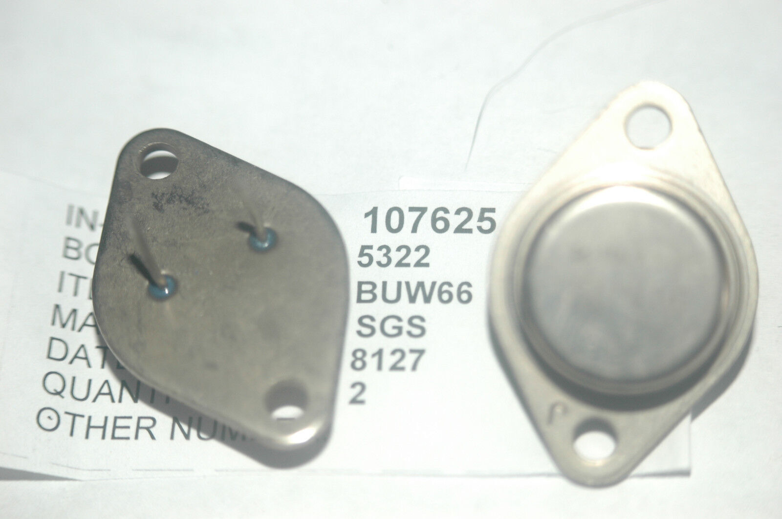 SGS BUW66 Power Transistor Metal Case TO-3 New Lot Quantity-1 | eBay