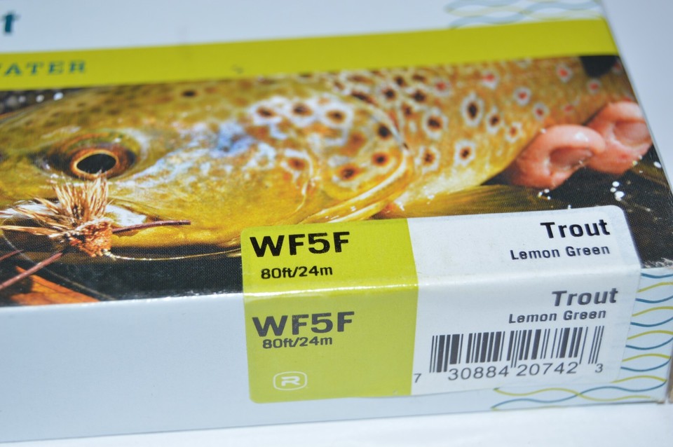 rio mainstream series trout freshwater fly line wf5f lemon green 80 ...