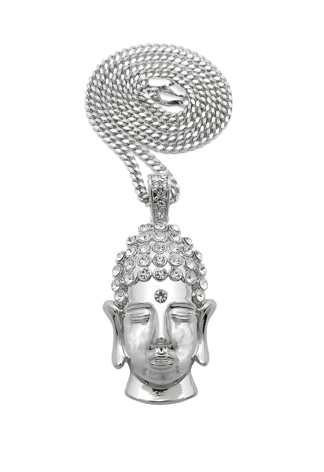 New Buddha Pendant & 24" Box/Cuban/Rope Chain Hip Hop Necklace XSP756 ...