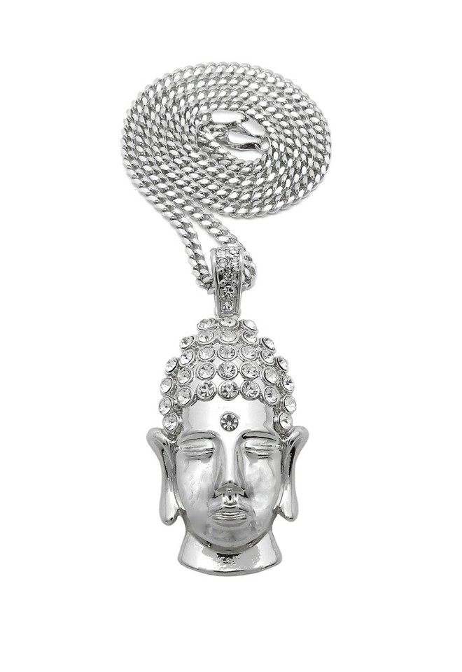 New Buddha Pendant & 24" Box/Cuban/Rope Chain Hip Hop Necklace XSP756 ...