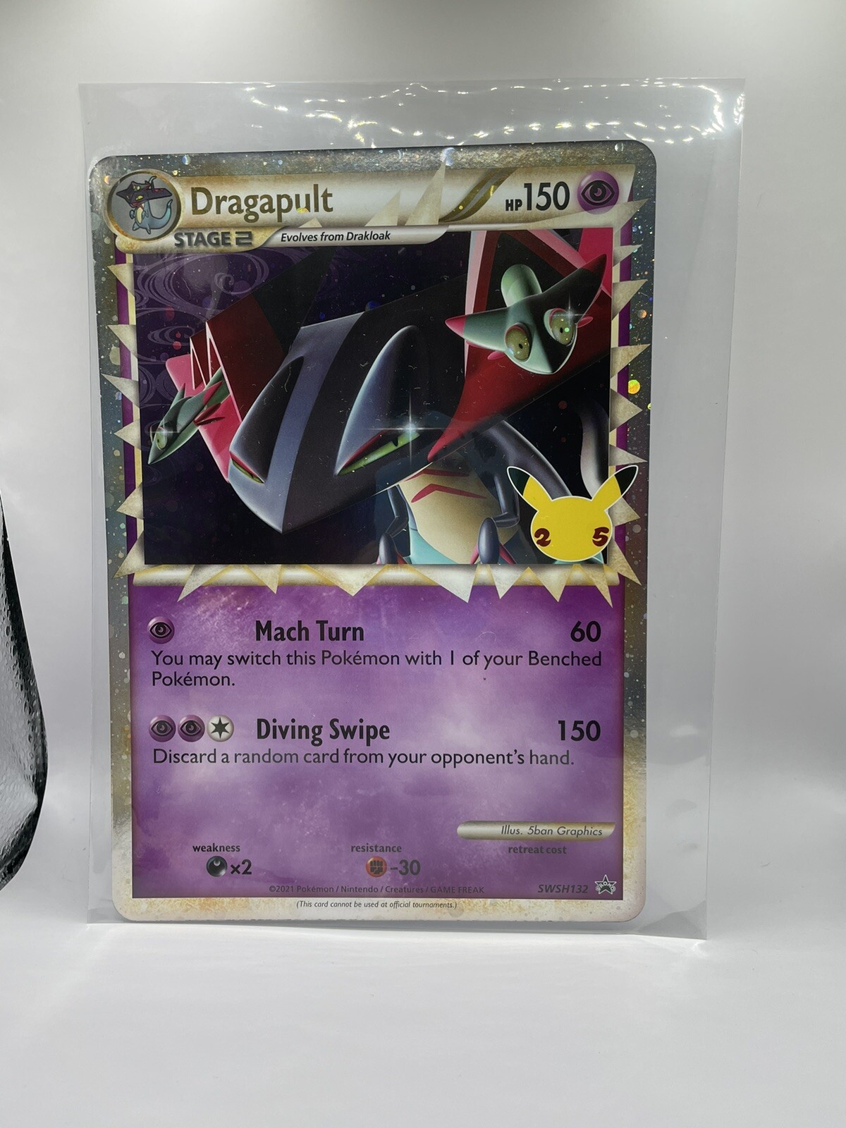 Dragapult-SWSH132-Jumbo-Oversized-Pokemon-Card-25th-Anniversary ...