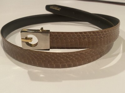Imported 100% Genuine Snake Skin Men's Leather Belt Beige/Light Brown ...